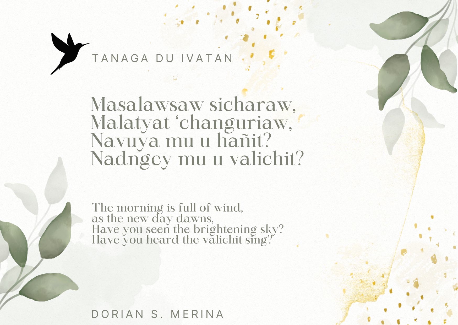 Poetry – Dorian Merina